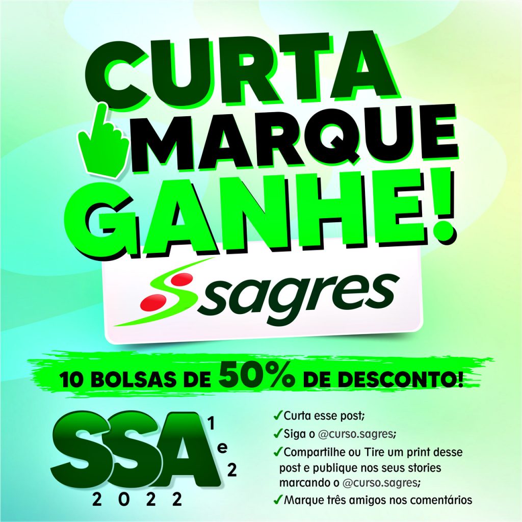 Sagres sorteia bolsas de 50% para alunos do Ensino Médio – Blog Nossa Voz